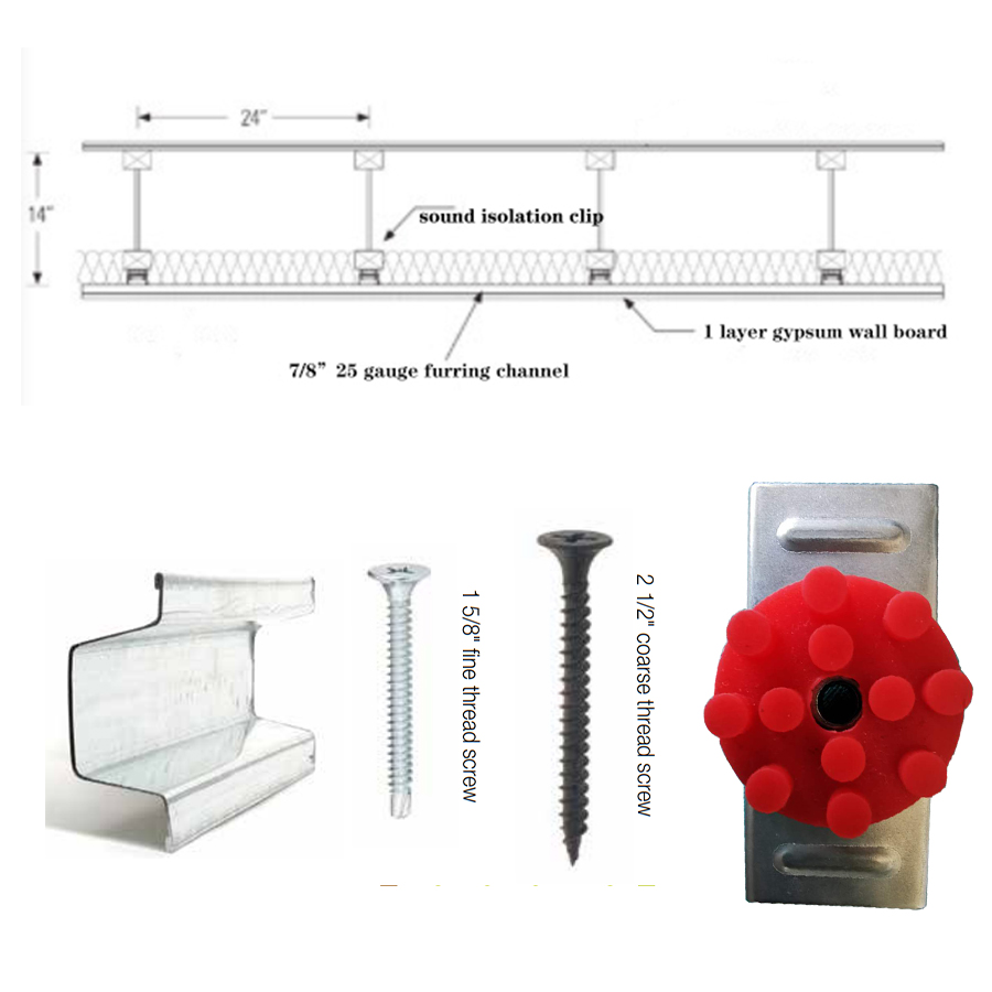Resilient Sound Isolation Clip for Ceiling Wood Keel - Buy Resilient ...